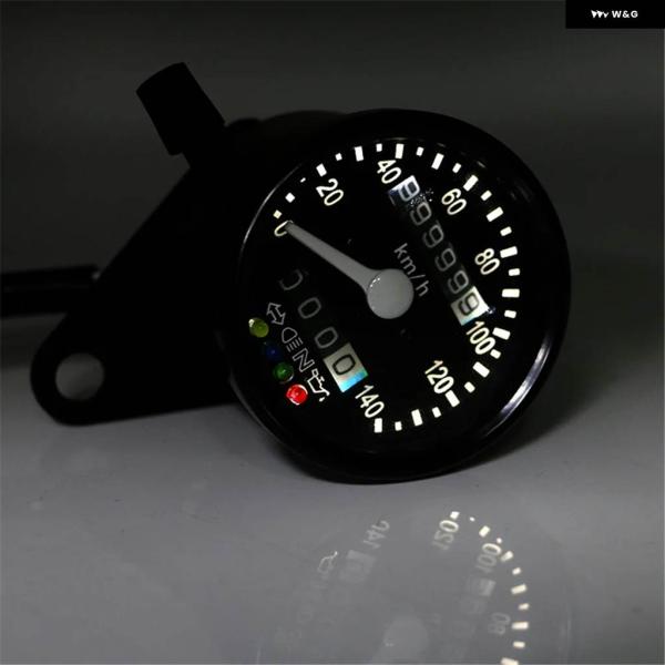 汎用 12V LED バイクスピード メーター ランニング距離計 夜間読み取り可能 スピード メーター ゲージ ハーレー カフェレーサー 汎用 ホンダ カスタム パーツ アクセサリーHigh-concerned chemical:NoneS...