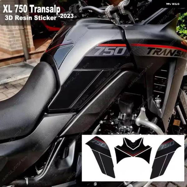 ホンダ トランザルプ XL 750 2023 バイク燃料タンク パッド ステッカー 防水 傷防止 3D樹脂 ステッカー キット カスタム パーツ アクセサリーProtective parts:OtherHigh-concerned chem...