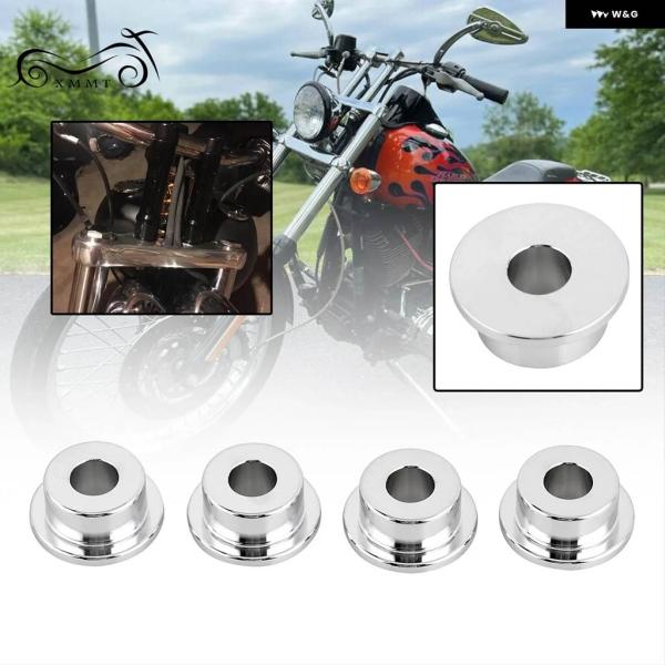 オートバイ クロームCNCソリッド ビレット ハンドルバー ライザーブッシング ハーレー ソフテイル FLSTN デュース FXSTD ファットボーイ FLSTF ダイナ スポーツスター FXR カスタム パーツ アクセサリーHigh-co...