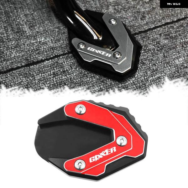 GIXXER 250 SOPORTE LATERAL GIXXER 250 2018-2022 2023 キック スタンド フットサイド スタンド 延長 パッド サポート プレート 拡大 カスタム パーツ アクセサリーModel Name:...