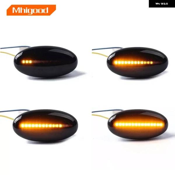 2ピース LED サイド インジケーター リピーター ウィンカー ブリンカーランプ マツダ 2 3 5 6 GG GY MPS BT-50 MPV スモーククリアダイナミックライト カスタム パーツ アクセサリーHigh-concerned...