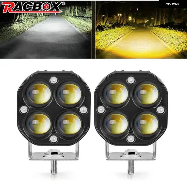 3インチ LED スポットライト ランニングライト 防水 スクエア ヘッドライト フォグランプ ホワイト イエロー 車 バイク SUV ATV トラック バス ボート カスタム パーツ アクセサリーHigh-concerned chemic...