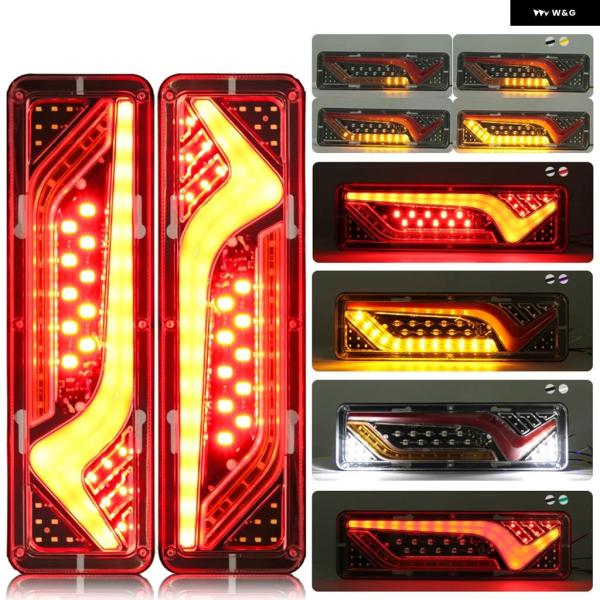トラック LED テールライト トレーラーハザード灯 トラック トレーラー キャラバン UTE キャンピングカー リアブレーキ バックアップ ダイナミックシグナルランプ 12V/24V カスタム パーツ アクセサリーHigh-concern...