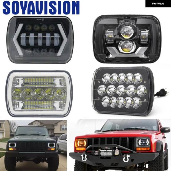 H6054 5X7 7X6 LED ヘッドライト ハイ/ロービーム DRL ウィンカー ジープ チェロキー XJ ラングラー YJ ケンワース T300 フォード シボレー トヨタ 日産 カスタム パーツ アクセサリーHigh-concer...