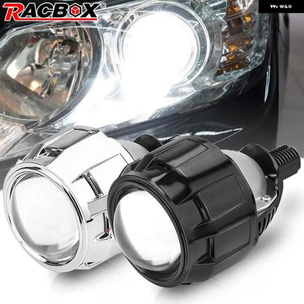 H4 H7 バイLEDプロジェクターレンズ 2.5インチ LEDライト H4 H7 9005 HB3 9006 HB4 車用 ヘッドライト バルブ ハイ/ロービーム レトロカー スタイリング カスタム パーツ アクセサリーHigh-conc...