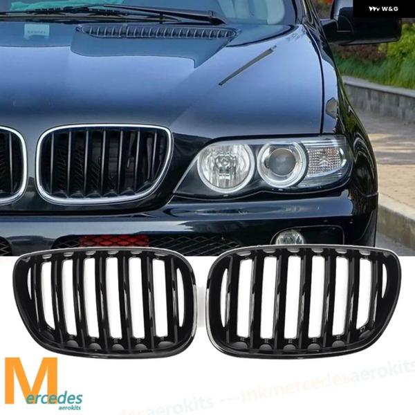 BMW X5 E53 2004 2005 2006 フロントキドニー グリル 交換用 51137113733 グリル メッシュ バンパー パーツ 上部 アンダー メッシュデザイン カスタム パーツ アクセサリーHigh-concerned ...