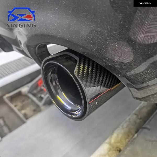 マフラーテール パイプ 交換用テールソラットカーボン排気チップノズルカーパーツ BMW 3シリーズG20 G21 320D 330I 320I カスタム パーツ アクセサリーHigh-concerned chemical:NoneBrand...