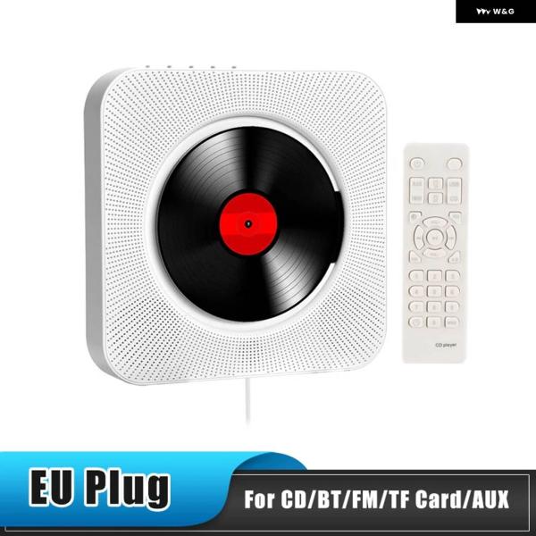 CDプレーヤー 内蔵 スピーカー ステレオ CDプレーヤー LED スクリーン 壁掛け式CD音楽プレーヤー IR リモコン CD/BT/FM/TFカード カスタム パーツ アクセサリーHigh-concerned chemical:None...