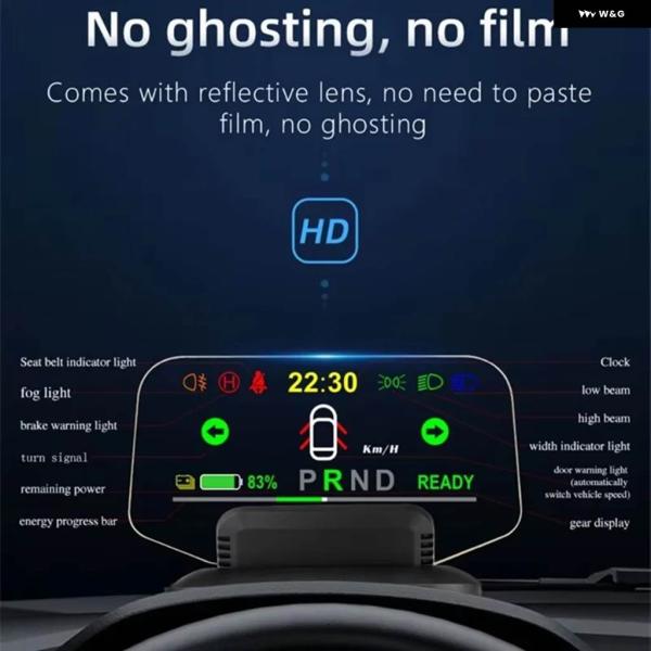 GTWS 運転補助 HUD ヘッドアップ ディスプレイ LED スピード メーター スマートデジタル 速 度超過ハザードリマインダー カーアクセサリー カスタム パーツ アクセサリーHigh-concerned chemical:NoneO...