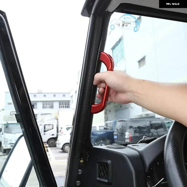 ランドローバー ディフェンダー 90 110 2004-18 カー スタイリング シルバー/レッド/ブラック 車 Aピラー グラブハンドル トリム カーアクセサリー カスタム パーツ アクセサリーHigh-concerned chemica...