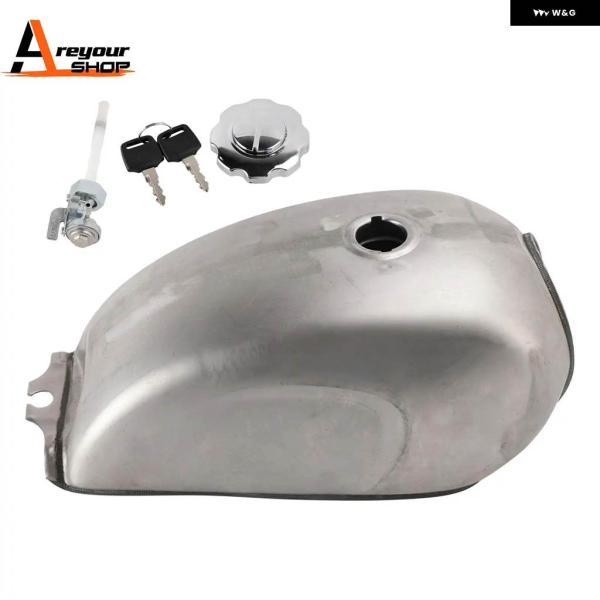 カフェレーサー ガスタンク 9L / 2.4ガロン - 未塗装ベアメタル スクランブラー カスタム パーツ アクセサリーHigh-concerned chemical:NoneModel Name:M557-A025-SILBrand Na...