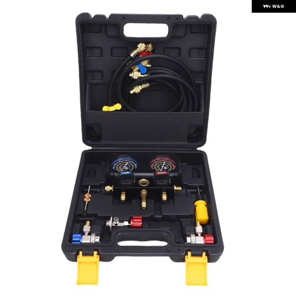 車用 エアコン ゲージセット 逆流防止 エアコン ゲージセット 圧力レンジ 交換用 R410A R32 R134A R22 冷媒 車両 カスタム パーツ アクセサリーHigh-concerned chemical:NoneBrand Nam...