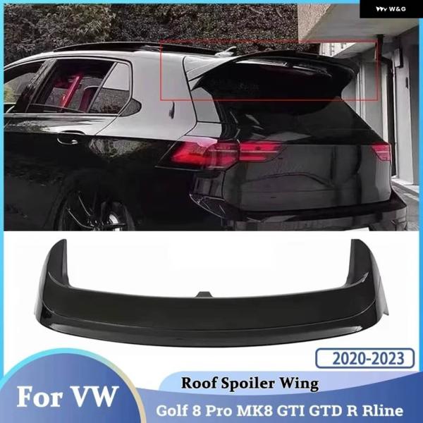 リアルーフリップスポイラー VW ゴルフ 8 PRO MK8 GTI GTD R RLINE 2020 - 23 テールウィング 固定ウインドスポイラー 車アクセサリー カスタム パーツ アクセサリーHigh-concerned chemi...