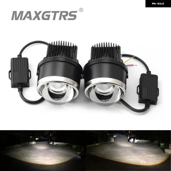 2X 3.0インチ 汎用 LED バイ キセノン 自動車/ オートバイ フォグランプ ハイロービーム プロジェクターレンズ 車用 運転用ランプ RETROASSEMBLY カスタム パーツ アクセサリーVoltage:12 V / 24 V...