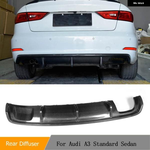 カーボンリア バンパー リップ ディフューザー スポイラー ガード アウディ A3スタンダードセダン4ドア8V 2014-2016非SラインFRPリア ディフューザー カスタム パーツ アクセサリーHigh-concerned chemic...