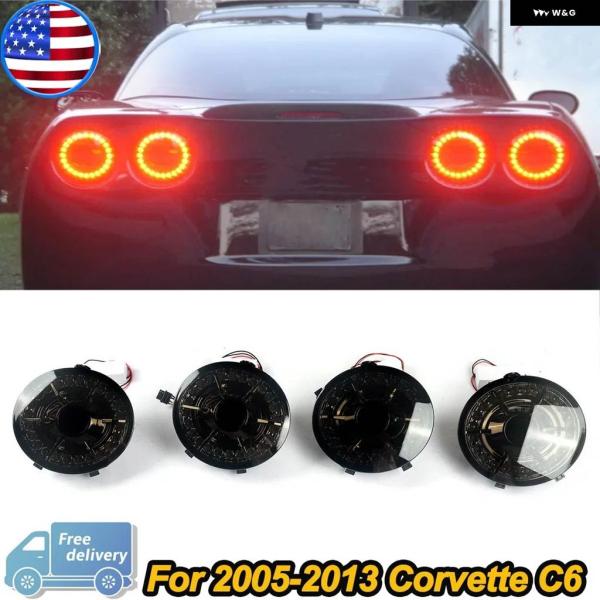 スモークブラックレンズ LED テール ブレーキライト シボレー コルベット C6 ウィンカーランプ パーキング ライト テールランプ アセンブリ 2005-2013 カスタム パーツ アクセサリーItem Type:Tail Light ...