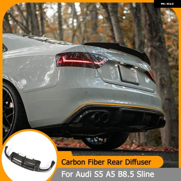 カーボン リア バンパー リップ ディフューザー スポイラー アウディ S5 A5 B8.5 SLINE セダン コンバーチブル クーペ 2012-2016 非A5スタンダード カスタム パーツ アクセサリーHigh-concerned c...