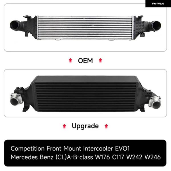 ブラックインタークーラーキット メルセデス ベンツ CLA-B クラス W176 C117 W242 ハイパフォーマンスコンペティション EVO1 カスタム パーツ アクセサリーSpecial Features:noItem Weight:...