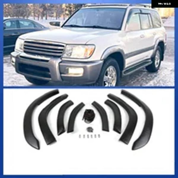 ホイール アイブロウフェンダーフレアアーチ トヨタ ランドクルーザー LC100 FJ100 98-06カスタムサイド プロテクター マッドガード カスタム パーツ アクセサリーHigh-concerned chemical:NoneBra...