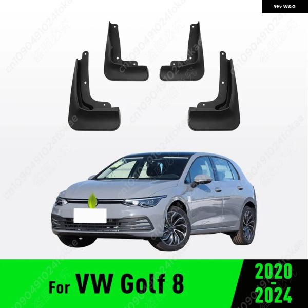 VW ゴルフ 8 MK8 R-LINE GTI GTD GTE 2020 - 24 フェンダー マッド フラップ スプラッシュガード マッドガード マッド フラップ カスタム パーツ アクセサリーHigh-concerned chemica...
