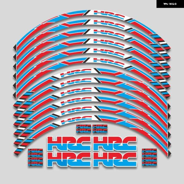 ホンダ HRC REPSOL 400 600 900 929 1000 RR 17インチホイールリム ステッカー オートバイ アクセサリー 反射 デカール ストライプ カスタム パーツ アクセサリーHigh-concerned chemic...