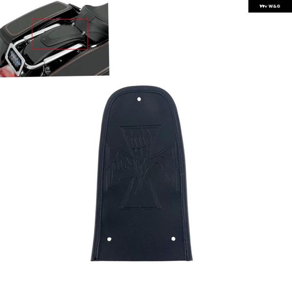 ブラッククロスシェイプレザーリアフェンダービブカバー パッド ハーレー ツーリングウルトラリミテッドエレクトラグライド ロード 1997-2016 カスタム パーツ アクセサリーHigh-concerned chemical:NoneBra...