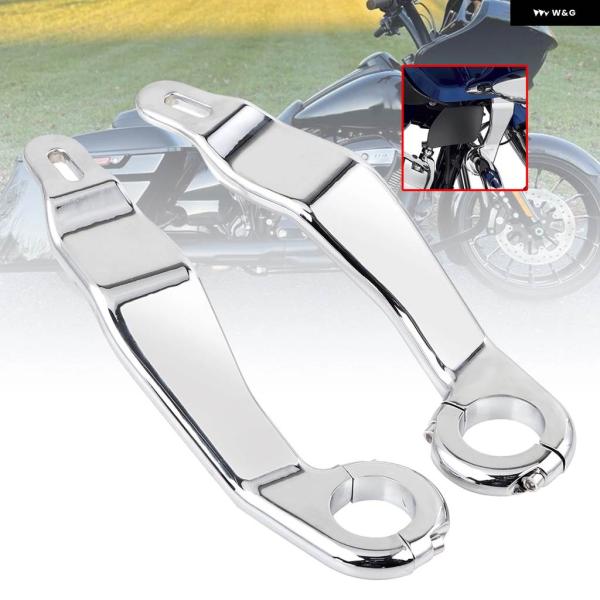 オートバイ 左右 フェアリング サポート ブラケット マウント キット クローム ハーレー ロードグライド FLTRX スペシャル FLTRXS ウルトラ FLTRU 2015年以降 カスタム パーツ アクセサリーProtective pa...