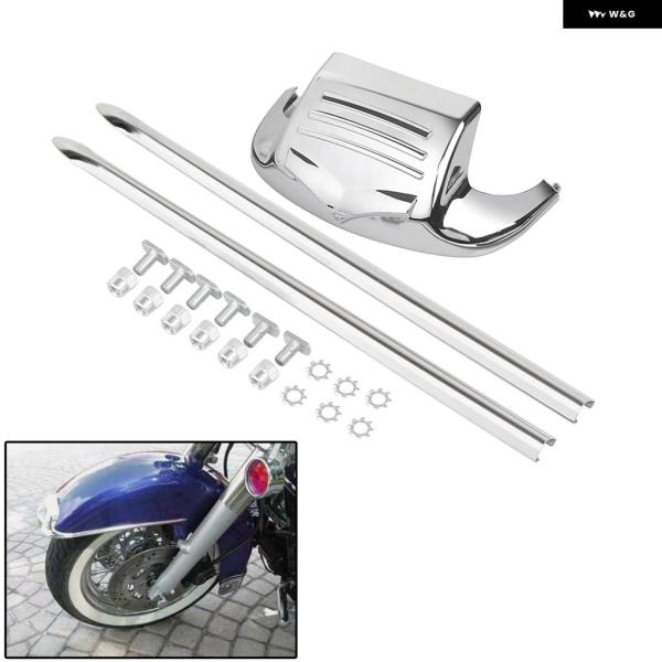 クロームフェンダー マッドガード チップスピア トリム キット 付き ハーレー 1982-2013 ロードキング FLHR ポリス FLHP エレクトラ グライド クラシック FLHTC FLHTCU カスタム パーツ アクセサリーHigh...