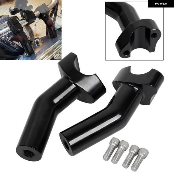 4.5インチ プルバック オートバイ ハンドルバー ライザー ハーレー スポーツスター アイアン ダイナ ロードグライド ヘリテージ ソフテイル FLSTC FLSTN FXSTC 1インチ バー カスタム パーツ アクセサリーHigh-c...