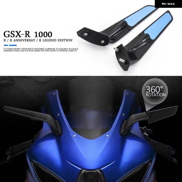 スズキ GSX-R GSXR 1000 R アニバーセイ / レジェンドエディション 新ミラー ウィンドウイング 調整式回転バックミラー 2021 2020 カスタム パーツ アクセサリーHigh-concerned chemical:No...