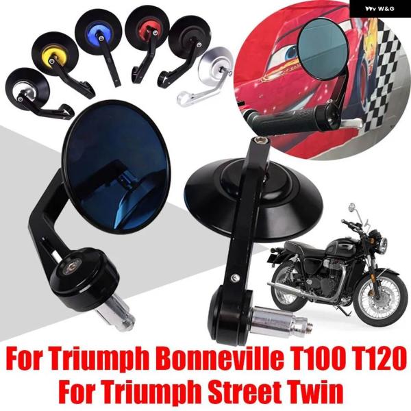 トライアンフ ボンネビル T100 T120 ストリート ツインアクセサリー レトロバックミラー ハンドルバー エンドサイドミラー アンチグレア カスタム パーツ アクセサリーItem Width:0inchItem Weight:0kgI...