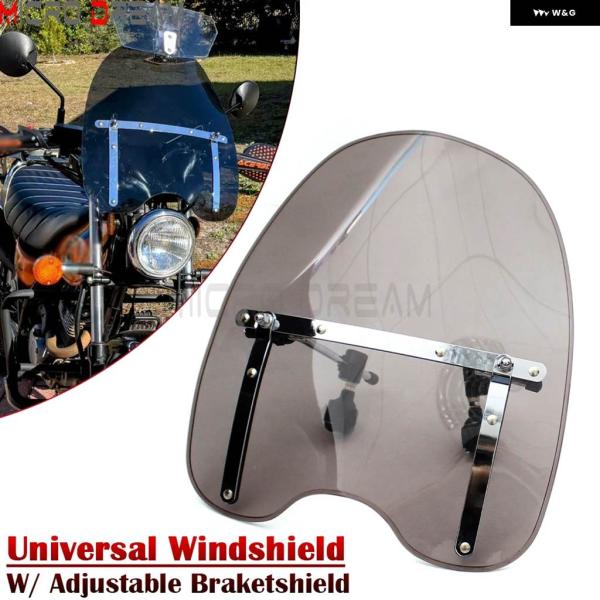 ホンダ シャドウ スピリット ACE 750 1100 VLX 600 ヤマハ V スター 650 V-MAX 1200 バイク フロントガラス ハンドルバー クリップ付き カスタム パーツ アクセサリーHigh-concerned che...