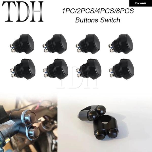 瞬間スイッチ プッシュ ボタン ハザードフォグ ヘッドライト 瞬間ラッチ エンジン 電源スイッチ 防水 IP65 ハンドルバー スイッチ ボタン カスタム パーツ アクセサリーHigh-concerned chemical:NoneMoto...