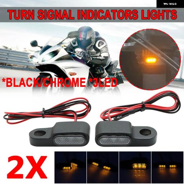 NORDSON 1PAIR 12V オートバイ インカー LED ウィンカーライト ハンドルバー アンバー シグナルランプ ウインカー ブラックコーム カスタム パーツ アクセサリーHigh-concerned chemical:NoneB...