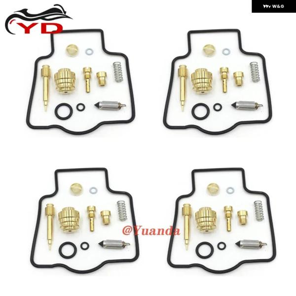 4セット オートバイ キャブレター リペアキット カワサキ ZXR400 1991-1999 ZXR 400 キャブレター ジェット ニードル バルブ ガスケット カスタム パーツ アクセサリーHigh-concerned chemical...