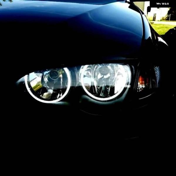 ホワイト 6000K CCFL ヘッドライト エンジェル デーモンアイズキット BMW E46 ノンプロジェクトクーペセダン用 エンジェルアイズ ライト カスタム パーツ アクセサリーHigh-concerned chemical:None...