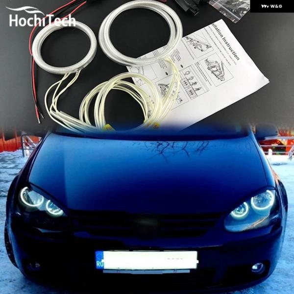 CCFL エンジェルアイズ キット ホワイト 6000K CCFLリング ヘッドライト フォルクスワーゲン ゴルフ 5 MK5 2003-2009 カスタム パーツ アクセサリーHigh-concerned chemical:NoneVol...