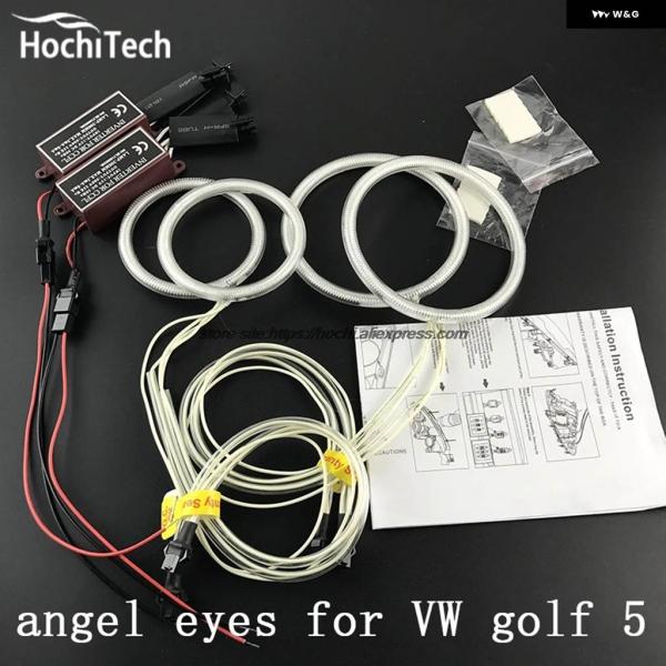 エクセレント エンジェルアイズ キット ウルトラ ヘッドライト ライト CCFL エンジェルアイズ フォルクスワーゲン ゴルフ 5 MK5 2003-2009 カスタム パーツ アクセサリーHigh-concerned chemical:N...