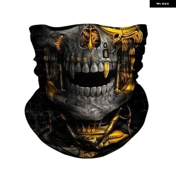 3Dスカルスケルトンバラクラバシームレス バイク ネックフェイスシールドマスクスカーフ自転車狩猟屋外防紫外線バンダナヘッドバンド カスタム パーツ アクセサリーCraft of Weaving:Not Clothing or Textile...