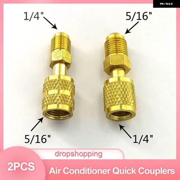 R410A 冷蔵充電 アダプター 5/16 SAE F クイックカプラー 1/4 SAE M フレアへ 5/16 SAE M 1/4 SAE エアコン へ カスタム パーツ アクセサリーHigh-concerned chemical:Non...