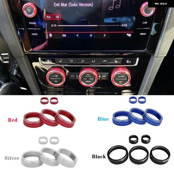 5セット エアコン ノブカバー コントロール スイッチ 装飾 リングフィット フォルクスワーゲン VW ゴルフ MK7 カスタム パーツ アクセサリーHigh-concerned chemical:NoneCategory:3DType O...