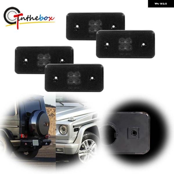 スモークレンズ フロント/リアサイドマーカーライトハウジングカバーシェル 2002-2014 メルセデスベンツ W463 Gクラス G500 G550 G55 G63 AMG カスタム パーツ アクセサリーHigh-concerned ch...