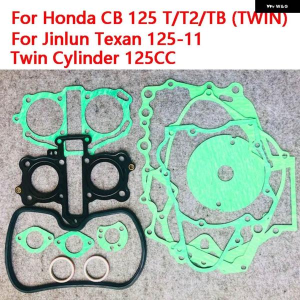 1セット バイクフルガスケットキット ホンダ T T2 TB ツインヘッドベースパッド JINLUN TEXAN 125-11 ツインシリンダー 125CC カスタム パーツ アクセサリーHigh-concerned chemical:No...