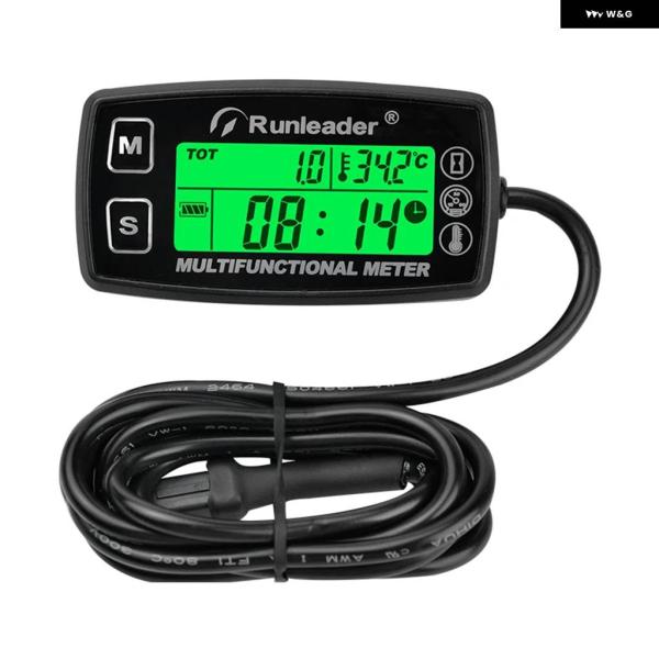 デジタルタコメーター バイクメーター 誘導式リセット可能タコメーター アワーメーター 温度計 温度計 ボート ガスエンジン マリン ATV カスタム パーツ アクセサリーHigh-concerned chemical:NoneSpecial...