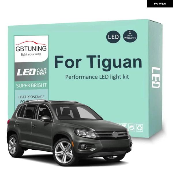 15個 LED 室内灯 電球キット フォルクスワーゲン VW ティグアン 5N 2009 - 15 マップランプ CANバス カスタム パーツ アクセサリーFor Vehicle Brands/Model:VolkswagenVoltage...