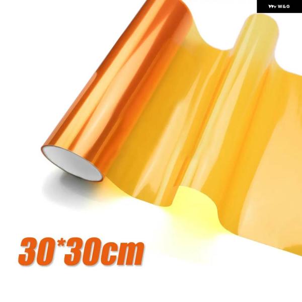 12インチ12インチ アンバーオレンジ ヘッドライト テールライト フォグライトフィルム PVC ティントオーバーレイ ビニールフィルムカバー カーライトステッカーシート カスタム パーツ アクセサリーOrigin:Mainland Chi...