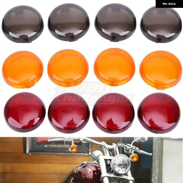 2個/4個 LED ウィンカーライトインジケーター スモーク レッド イエロー レンズカバー ハーレー スポーツスター 883 1200 グライド ダイナ ファットボーイ ロードキング カスタム パーツ アクセサリーBattery Incl...