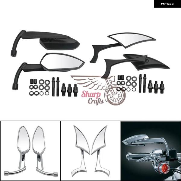 バイク 8MM/10MM スレッド リアビュー サイドミラー ヤマハ ドラッグスター V-STAR DS400 DS650 DS 950 1100 700 XVS 400 650 XVS1100 1300 カスタム パーツ アクセサリーHi...