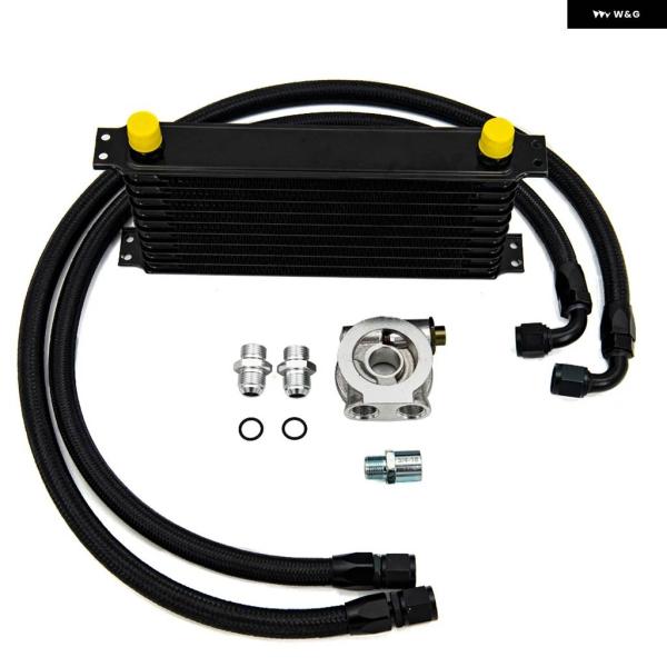 10列オイルクーラーキット AN10 トランスミッションオイルフィルターアダプター ナイロンステンレス編組ホース サーモスタットアダプター カスタム パーツ アクセサリーBrand Name:RAQR-RACINGOrigin:Mainla...