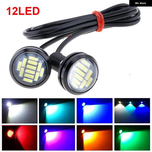 23MM イーグルアイ ハイパワー 4014 12SMD 12V フォグ DRL デイタイムランニングライト電球 バックアップ リバース パーキングシグナル フォグランプ カスタム パーツ アクセサリーHigh-concerned chem...